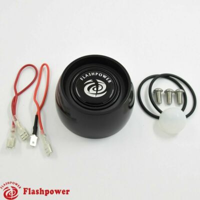 Billet Horn Button Black for 3 Bolt Steering Wheel Mustang Ford Chevy ...