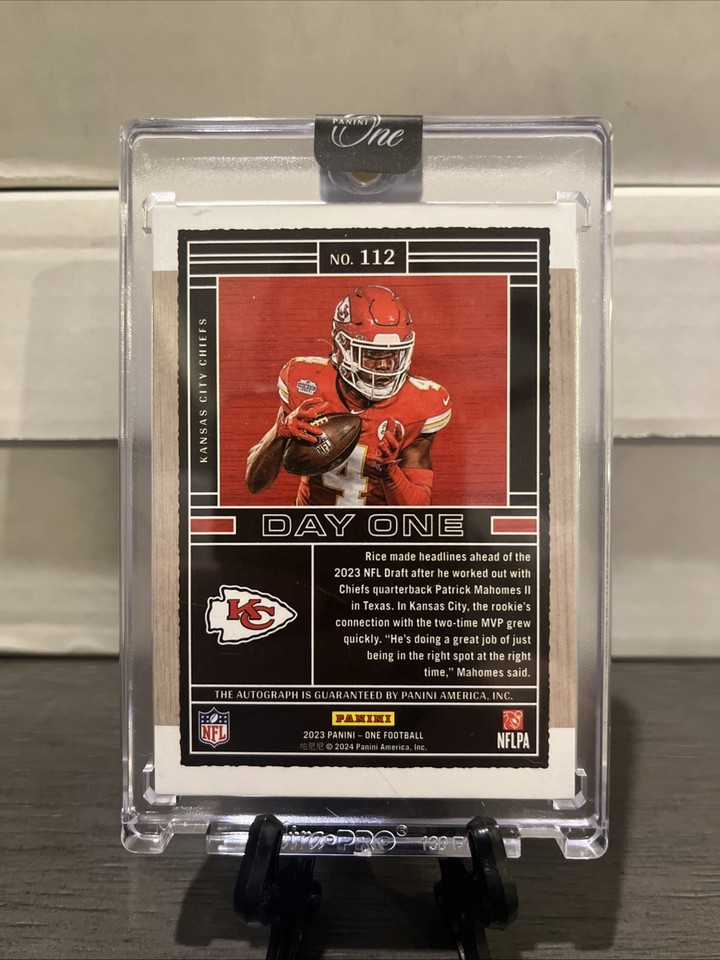 2023 Panini One Sealed Rashee Rice Red Day One RC Rookie Auto Autograph ...
