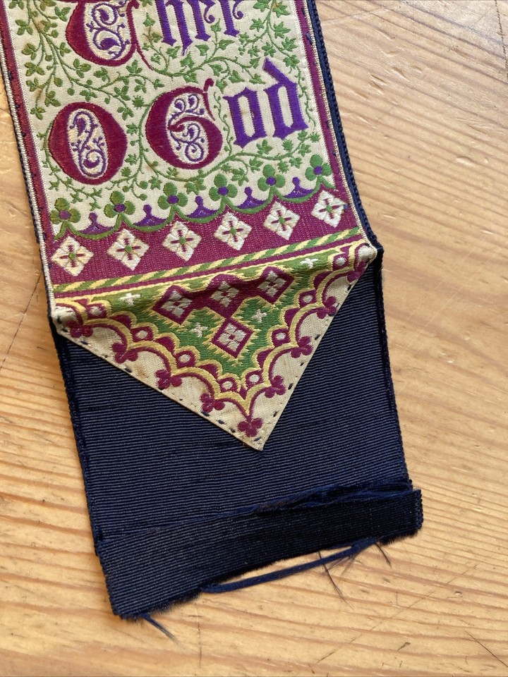 Victorian Stevengraph Bookmark “We Praise Thee O God” | eBay UK
