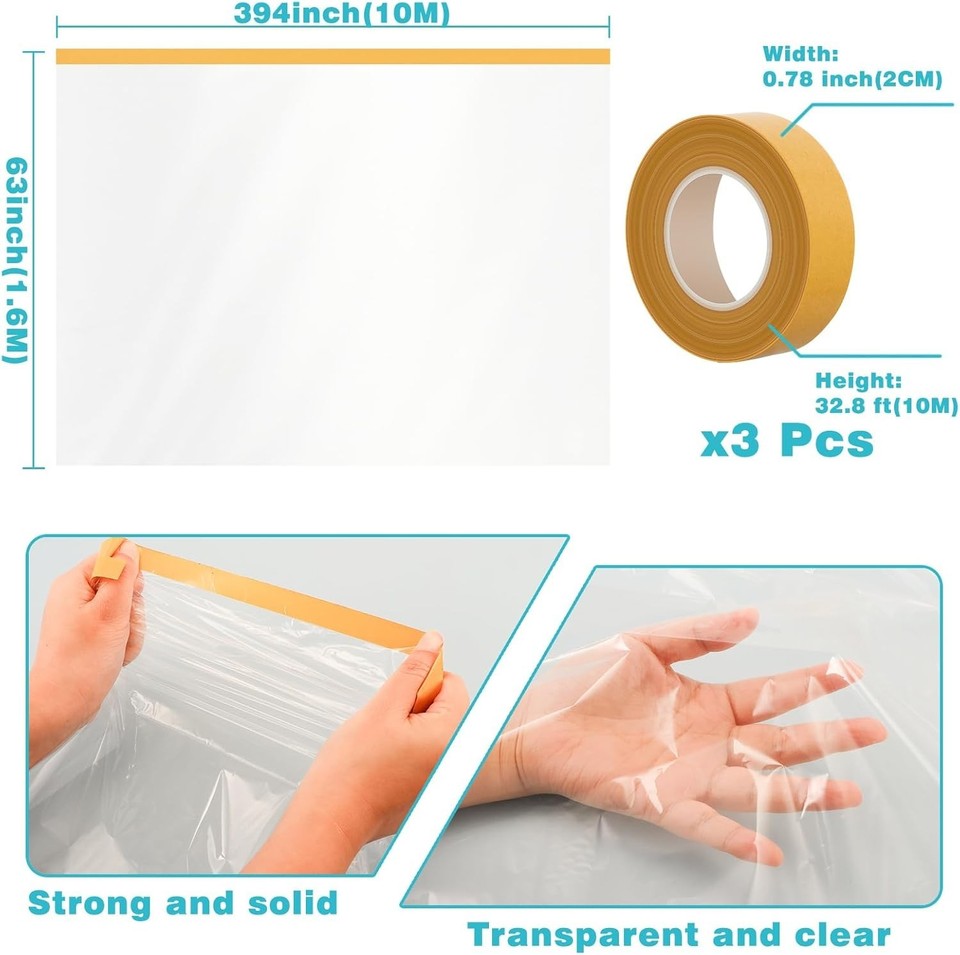 63'' x 394'' Window Insulation Kit, Window Insulation for Winter, POF ...