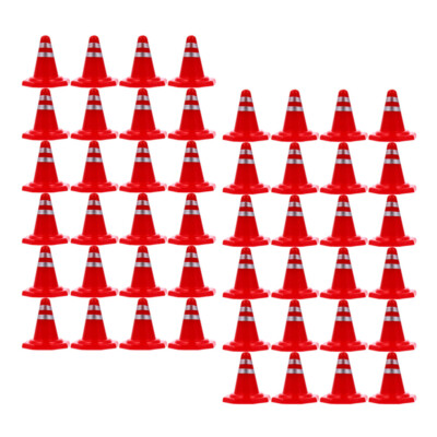 Tiny Traffic Cones 40 Pcs Mini Traffic Cones Miniature Traffic Signs ...