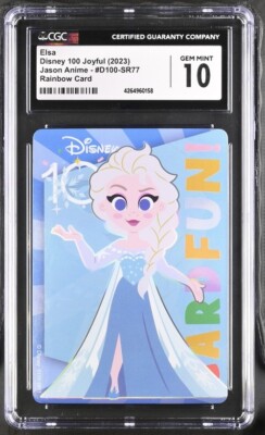 Elsa Disney 100 Joyful (2023) Card Fun! Rainbow CGC 10 GEM MINT POP 7 ...