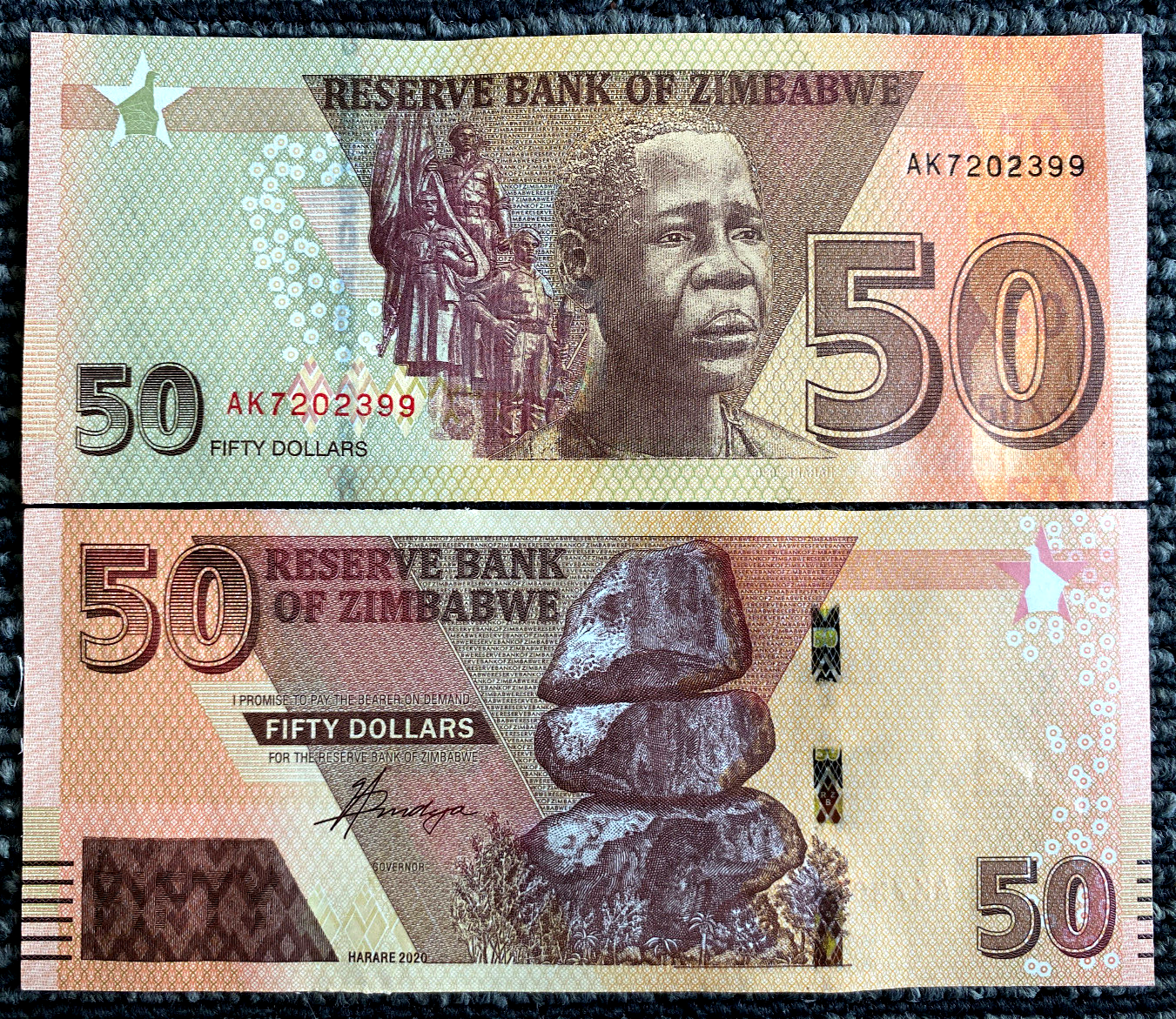 Zimbabwe 50 Dollars 2020 Banknote World Paper Money Currency UNC | eBay