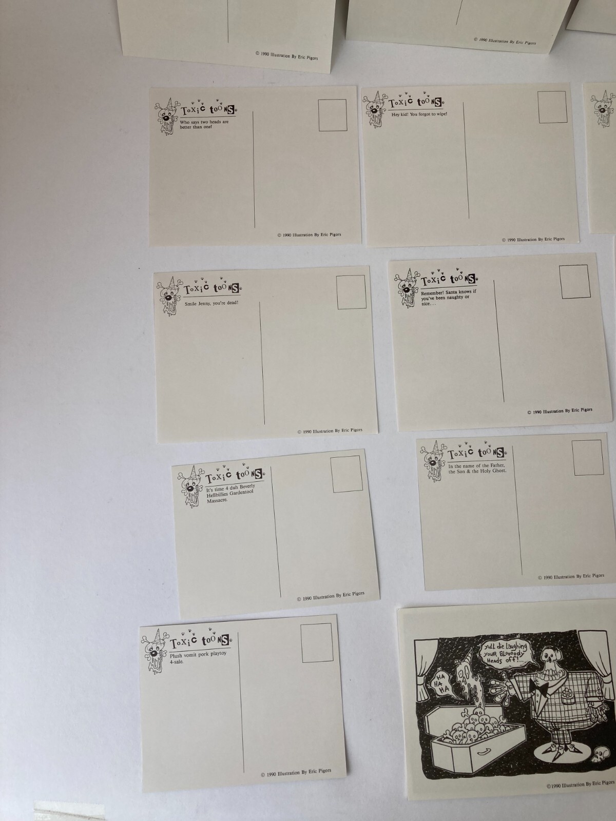 Vintage Eric Pigors Toxic Toons Postcards 1990 | eBay