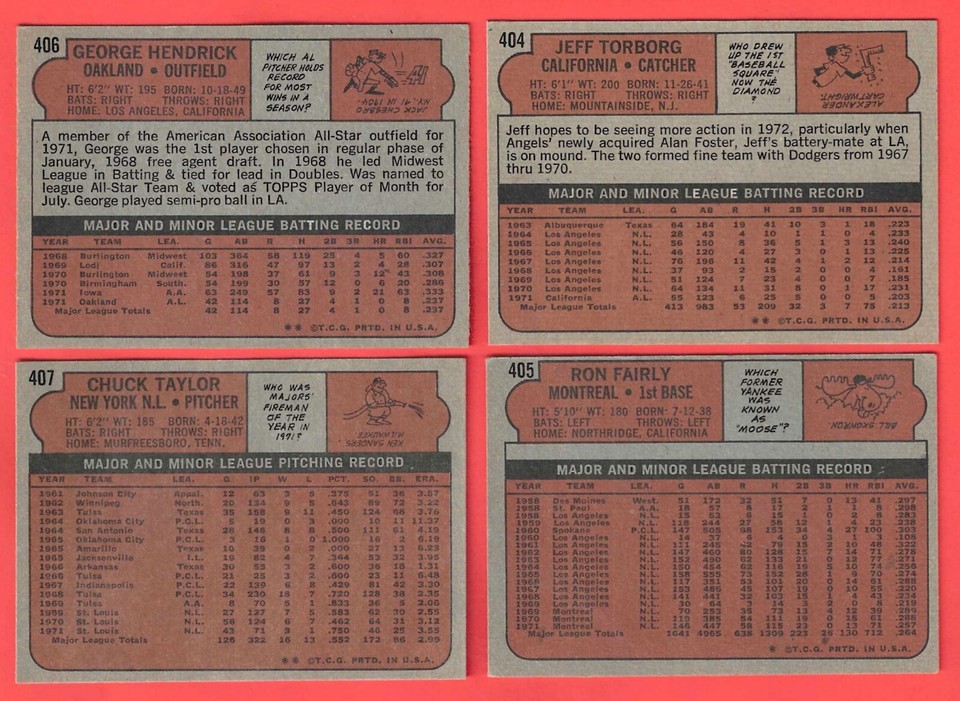 1972 Topps baseball mid-range set break 404-601 - You Pick 'Em | eBay