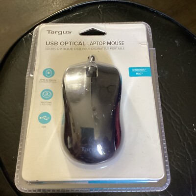Targus AMU650 3-Button Optical Sensor USB Wired Laptop Mouse AMU80US ...