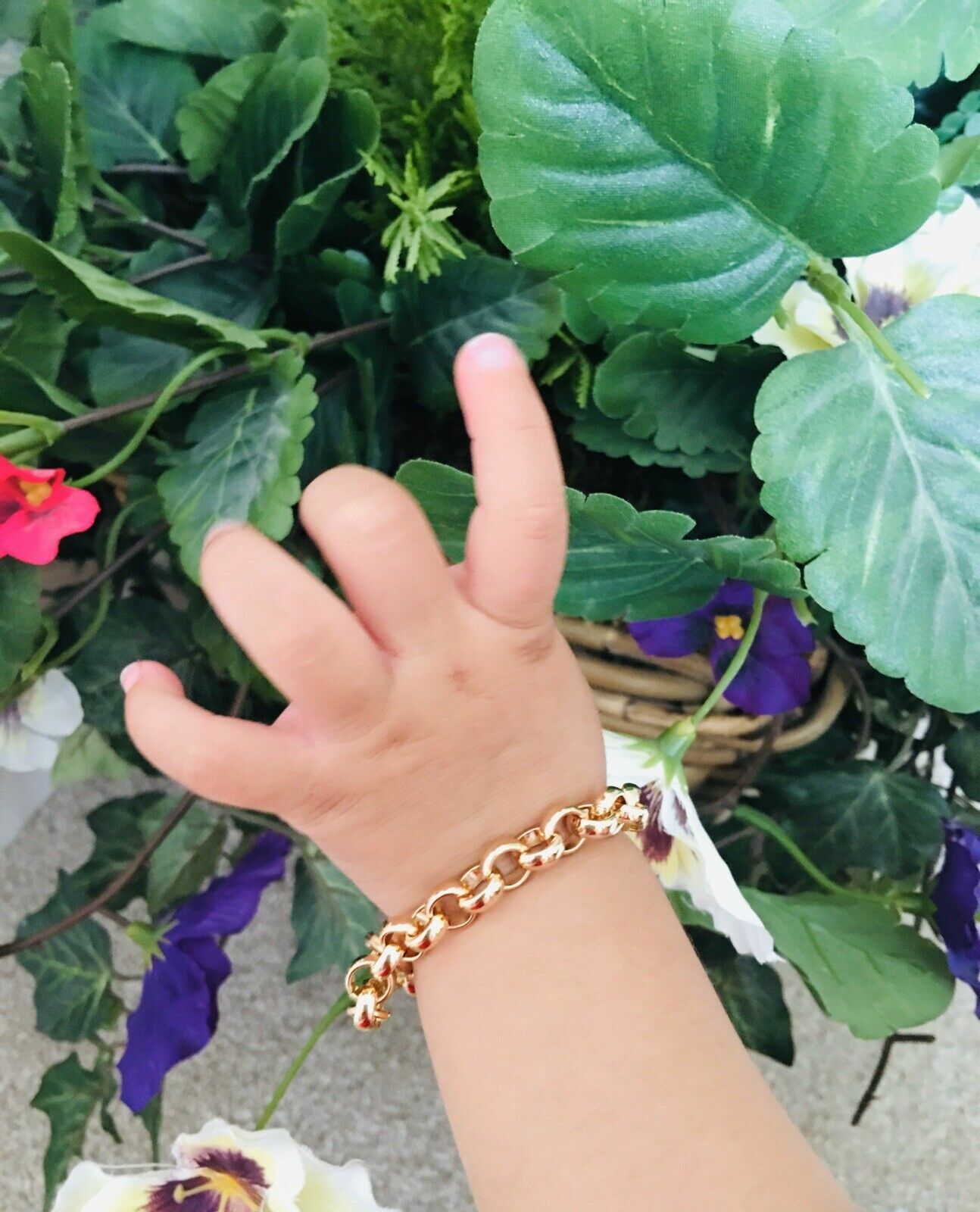 9ct 9K Yellow Gold Plated Men Girl belcher Rolo Bracelet All Sizes Baby ...