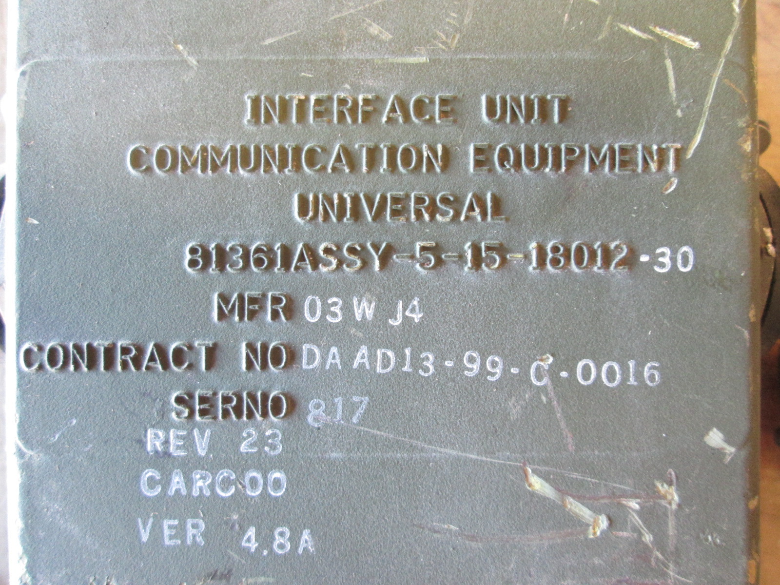 Used Interface Unit, Communication Equipment, Universal, 81361ASSY5-15 ...