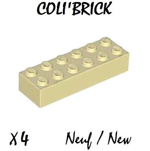 Lego 2456 - 4x Briques / Brick 2x6 - Beige Tan - lot kg New Neuf | eBay