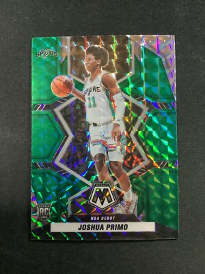 2021-22 Mosaic Joshua Primo Rookie Green Mosaic Prizm #275 NBA Debut ...