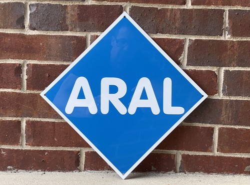 ARAL Gasoline Oil Gas Metal advertising sign 12 Inches | eBay