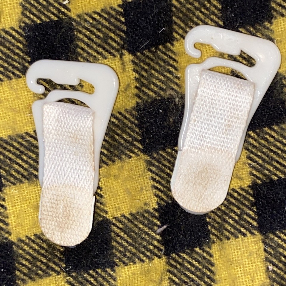 8 Vintage NOS Removable Plastic Suspender Garter Clips Hook Stocking ...