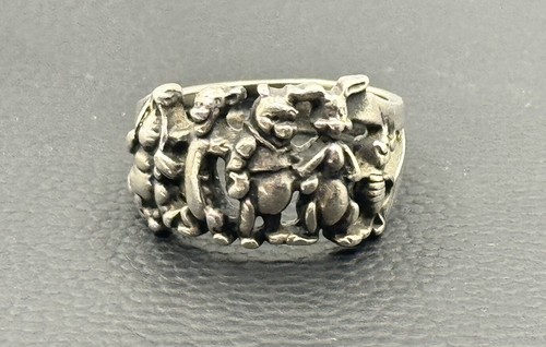 Disney Sterling 925 Silver Winnie the Pooh Characters Ring Sz 5.75 | eBay