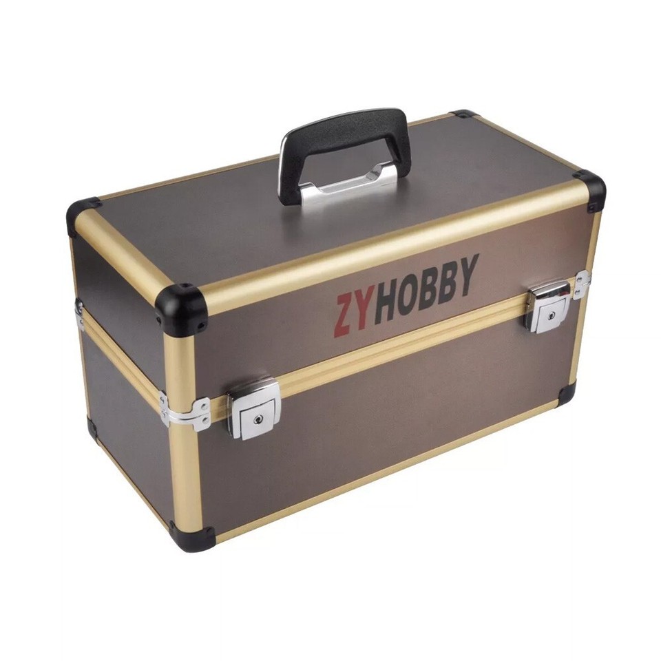 Aluminum Double RC Transmitter Carrying Case for Futaba JR Spektrum ...