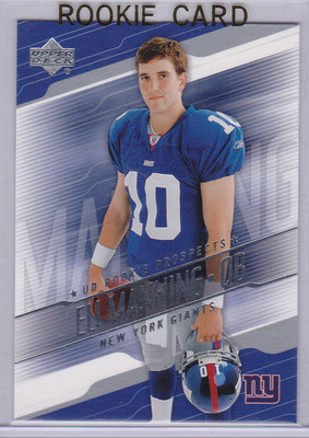 ELI MANNING ROOKIE CARD 2004 Upper Deck Prospects RC Football NEW YORK ...