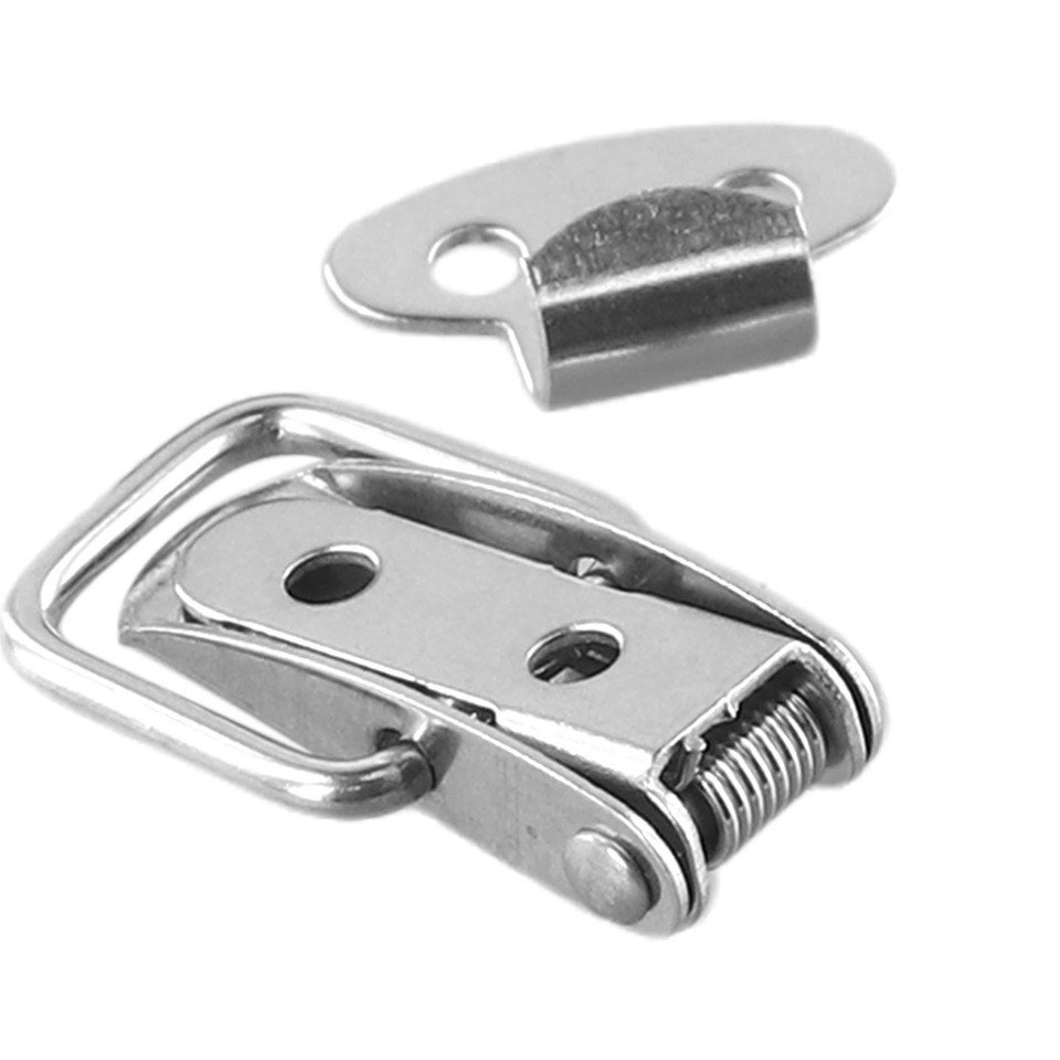 4PCS/Stainless Steel Spring Loaded Clamp Clip Case Box Latch Catch ...