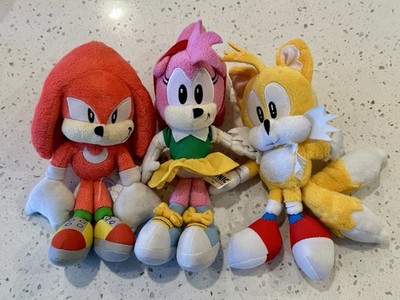 Jazwares Classic Sonic The Hedgehog 8” Plush Lot Knuckles Amy Rose ...