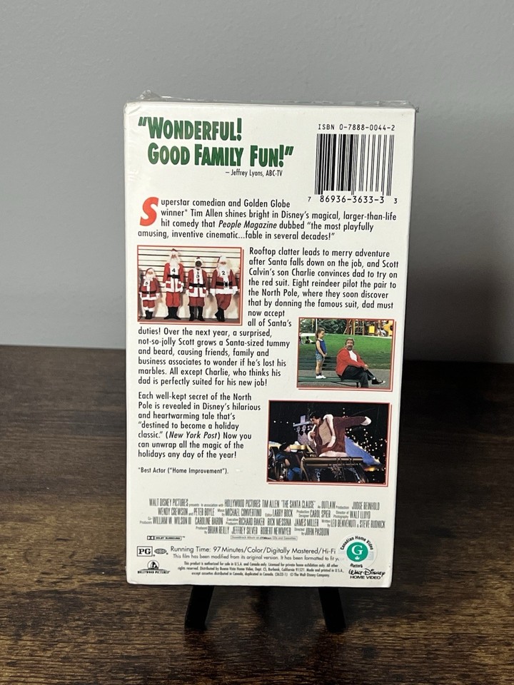 The Santa Clause (VHS, 1998) Tim Allen Disney Watermark Walt Disney ...