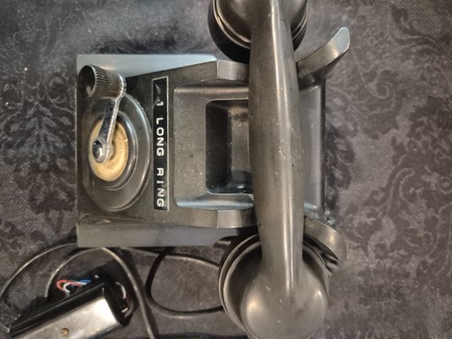 Vintage Collectable Black Bakelite Telephone Phone Wind Up PMG 1900"s ...