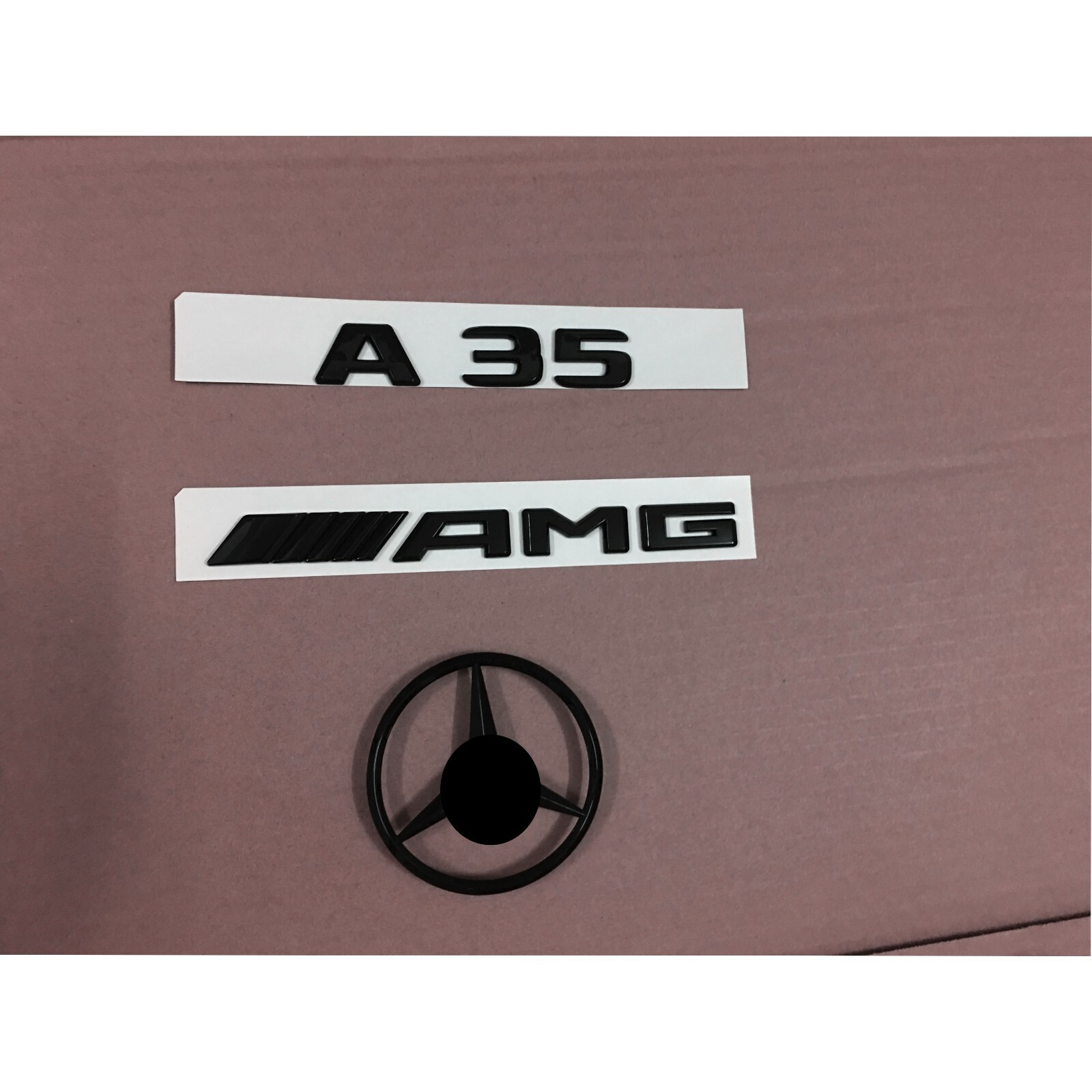 Glossy Rear Trunk Badges for Mercedes A Class W177 A35 AMG Star ...