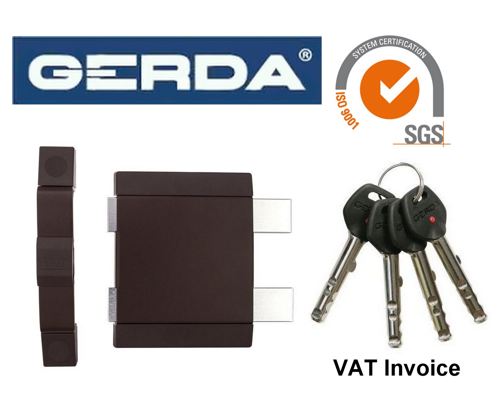 Gerda High Quality Surface Mounted Door Lock Deadlock Warehouse Office ...