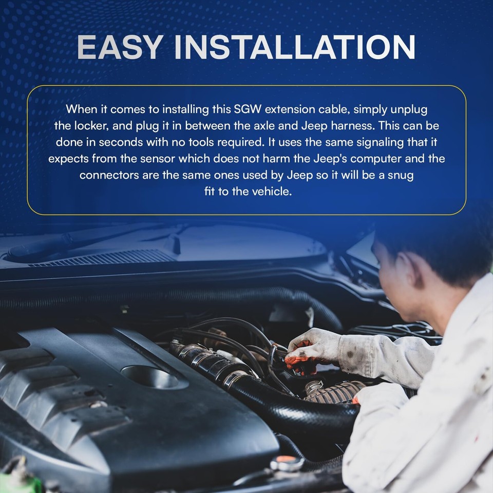 SGW Extension Cable For Tazer DT JL Mini/Lite, Jeep Gladiator Wrangler ...