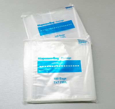 Reloc Zip Slide Lock Bags 2mil 7x7 Clear Poly 200 Pcs Reclosable 7 ...