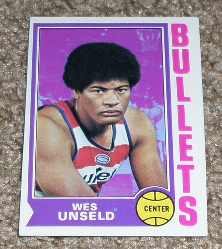 1974-1975 Topps #121 WES UNSELD Basketball Card Washington Bullets ...