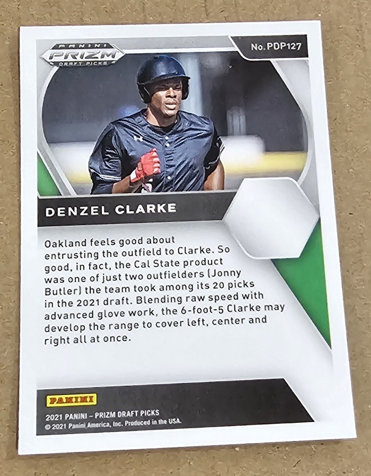 2021 Panini Prizm Draft Picks Card Denzel Clarke Rookie Oakland ...