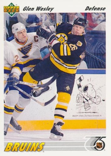 1991-92 Upper Deck #370 GLEN WESLEY - Boston Bruins | eBay