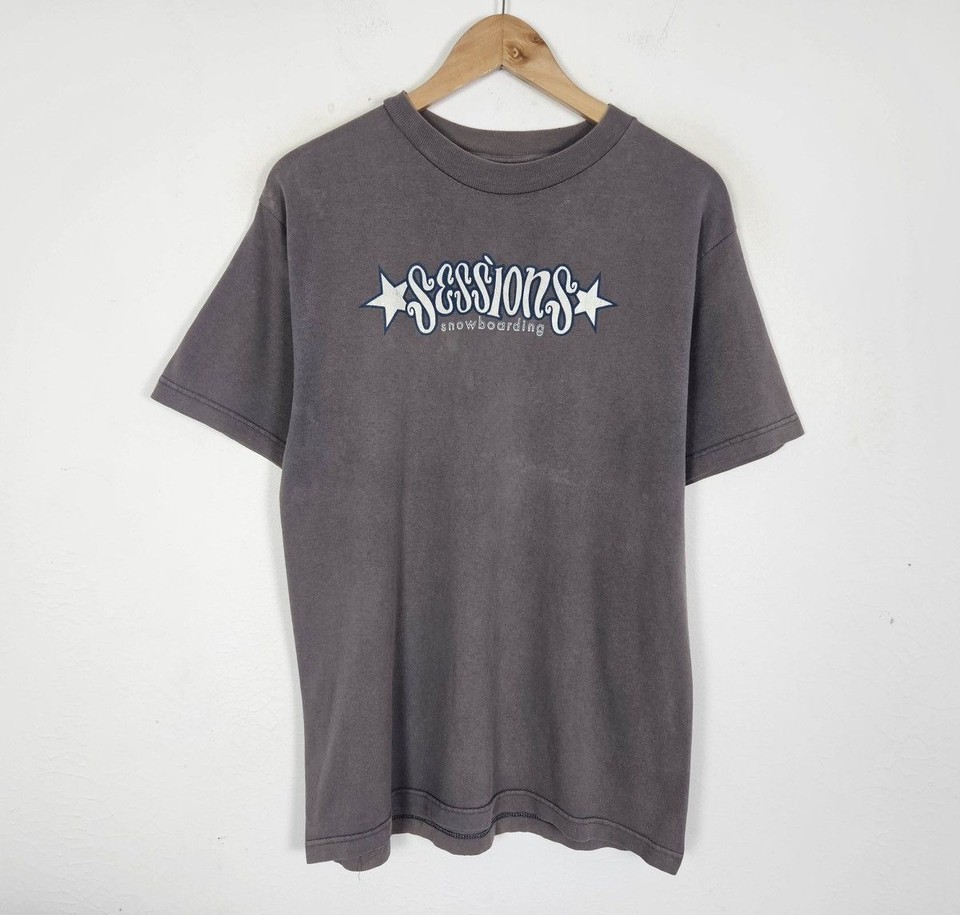 Vintage Sessions Skateboard Logo 90s tee shirt | eBay
