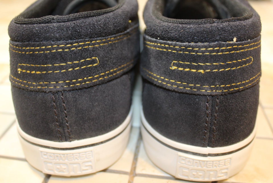 Converse Cons Boston Ma Skateboarding Men's Shoe Navy Blue Suede Size ...
