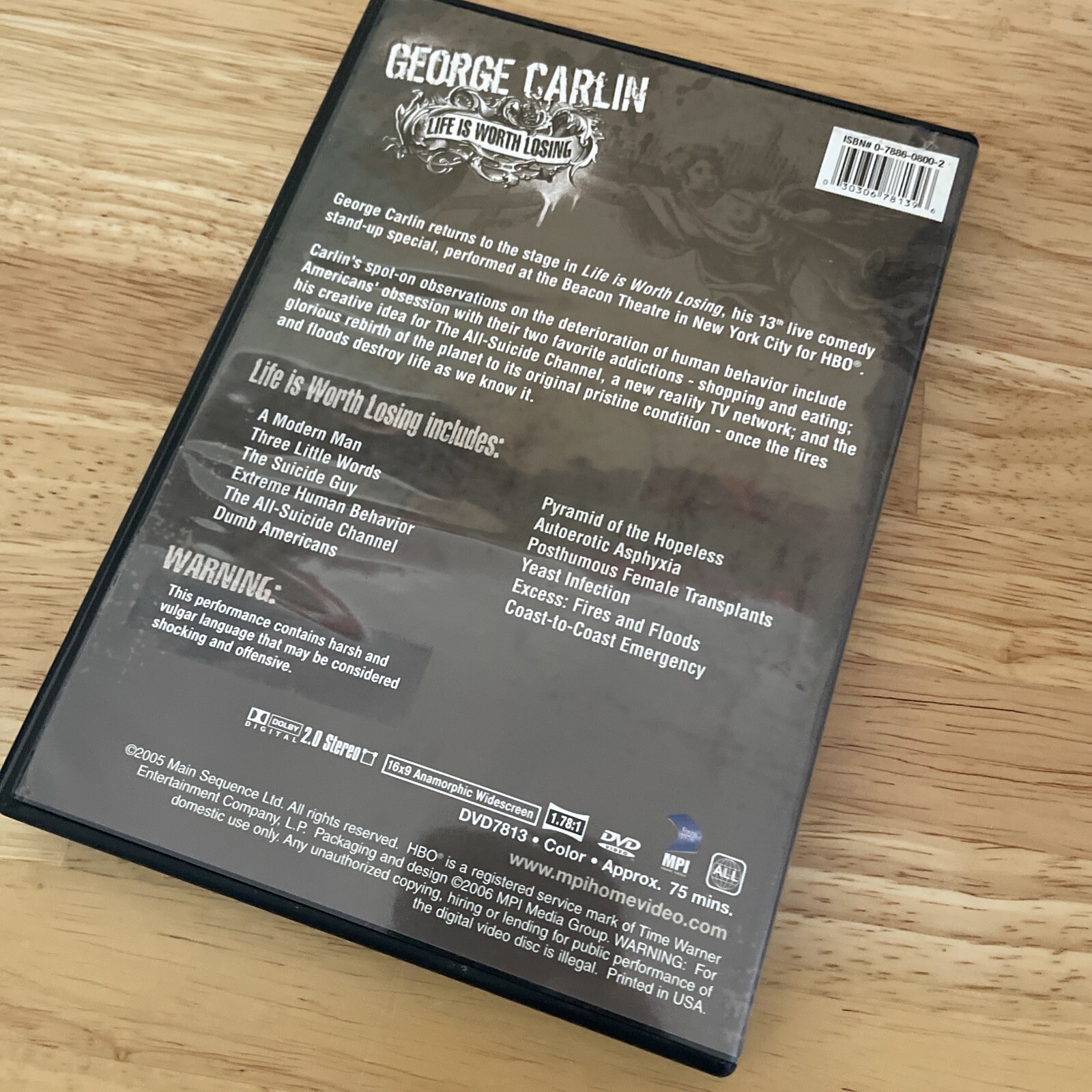 George Carlin: Life Is Worth Losing (DVD, 2005) 30306781396| eBay