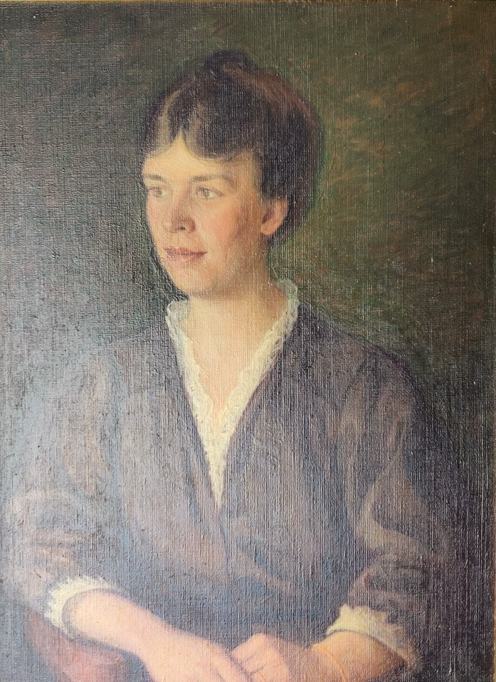 Henrik Bornemann (1865-1951): PORTRAIT OF A WOMAN, original oil, dated ...