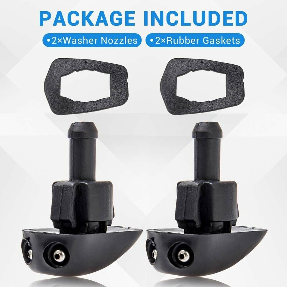 Set of 2 Universal Window Windshield Washer Fluid Spray Nozzle Sprayer ...
