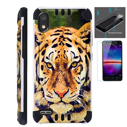 COMBAT for TCL A2X A2 Phone Case Cover + SCREEN PROTECTOR / TIGER FULL ...