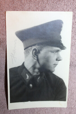 Original Pre WW2 German Pol. Member's Studio Photo w/Can Cap & Note to ...