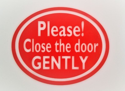 "PLEASE CLOSE THE DOOR GENTLY" sticker UBERs/LYFTs custom sign decal ...