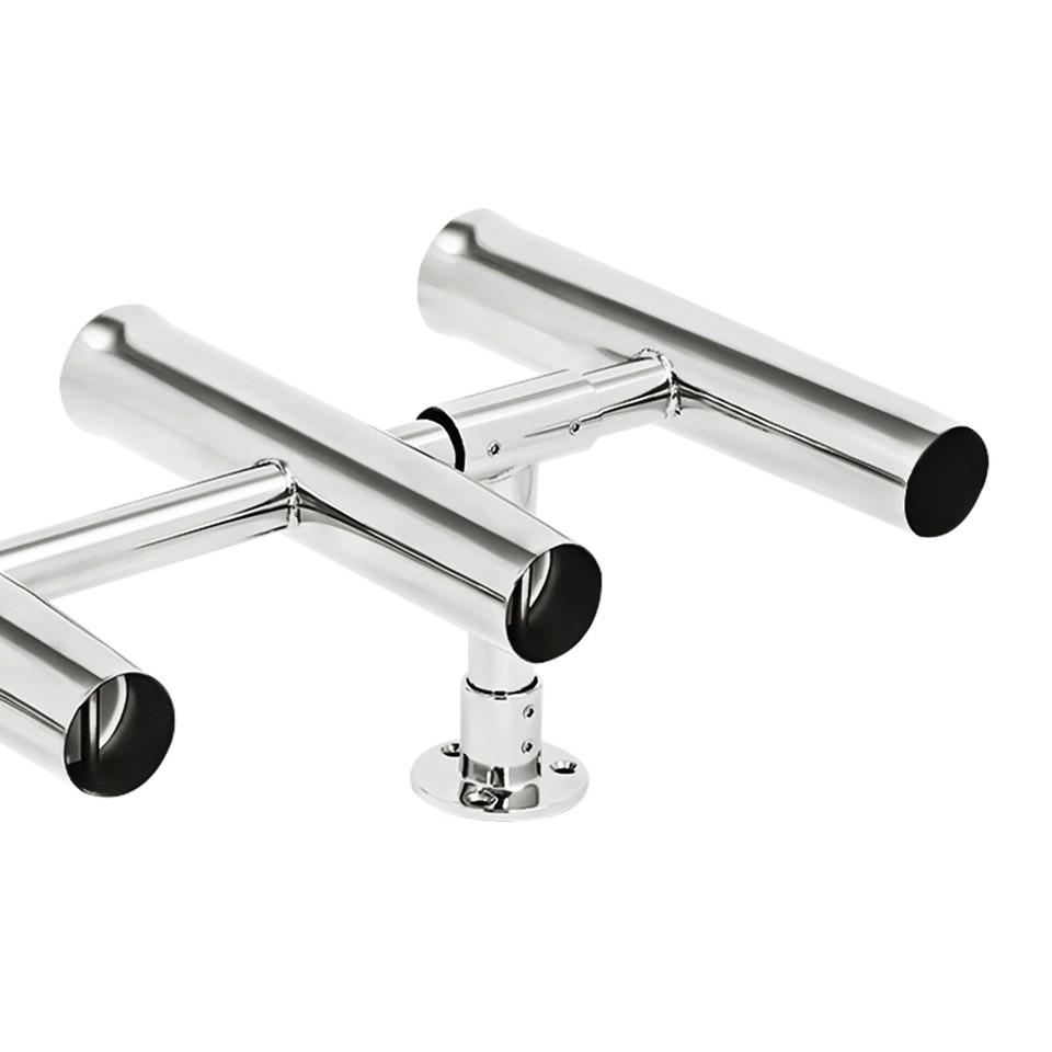 Boat Stainless Steel Rod Holder 5 TUBES Rod Rack Marine Fishing Angle ...