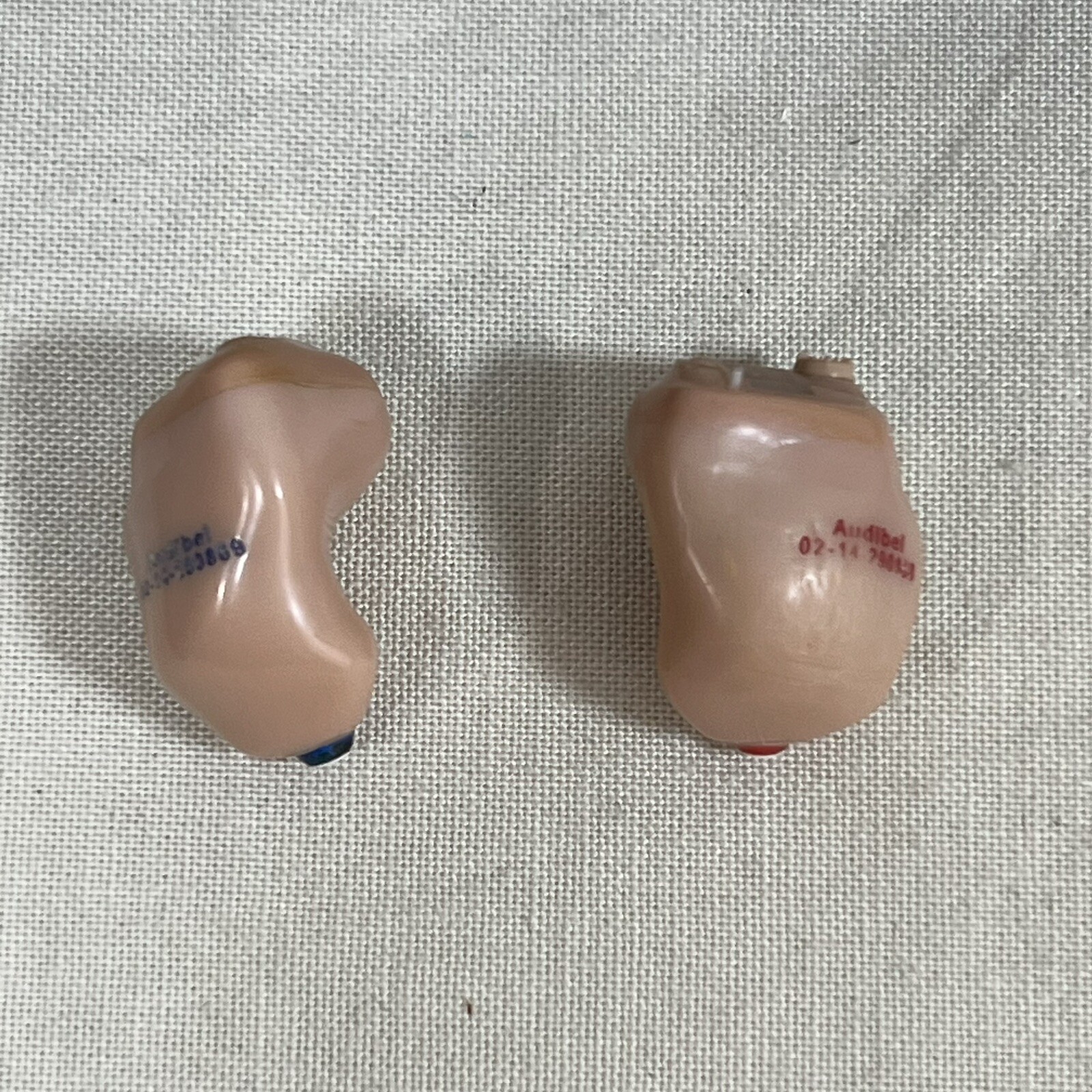AUDIBEL 2 Hearing Aids Left/Right Blue/Red With Case Brush & Cloth | eBay