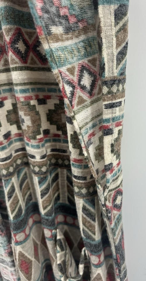 Easel Kimono Cardigan Aztec Open Front Coachella M Southwestern ...