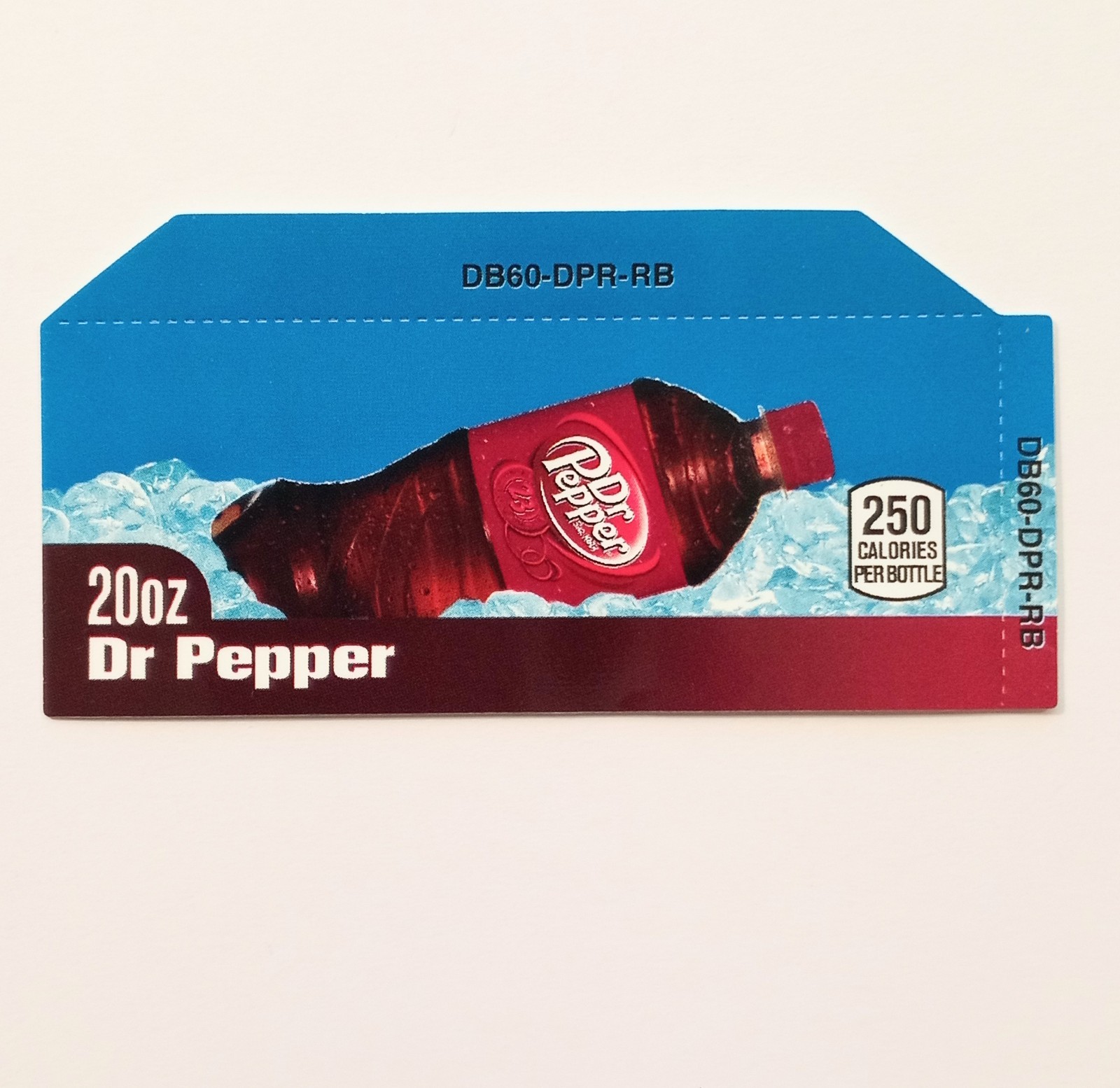Dixie Narco & Vendo Vending Machine Drink Label Dr Pepper 20oz. .Bottle