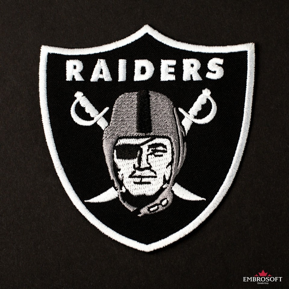 Oakland Raiders Patch, American Football Team Logo, Embroidered Sports ...