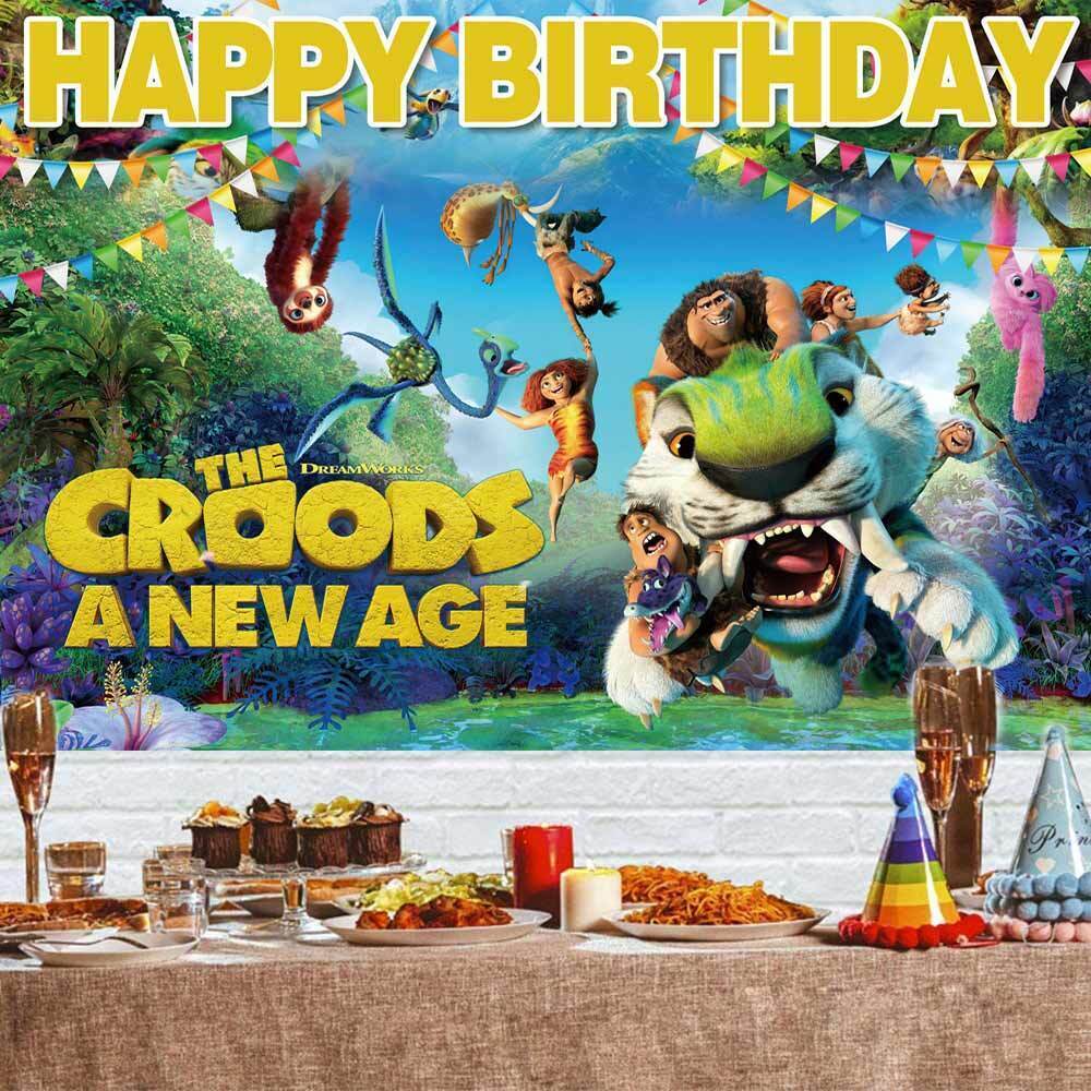 The Croods Party Supplies Birthday Decoration Backdrop Banner Vinyl ...