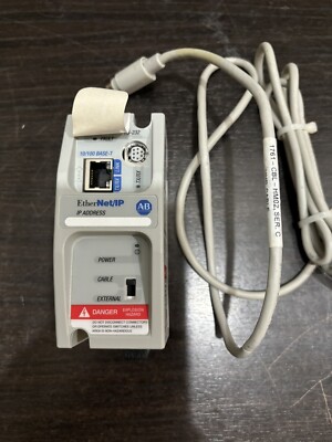 Allen Bradley 1761-NET-ENI Ethernet Module + 1761-CBL-HM02 Cable. FREE ...