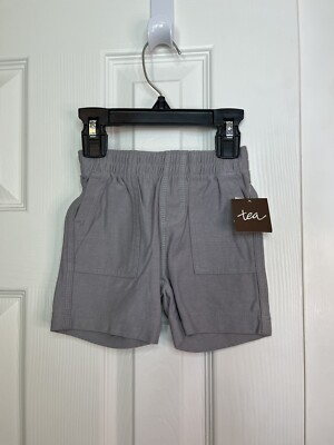 TEA COLLECTION Jersey Playwear Baby Shorts in “Storm Grey” 100% Cotton ...