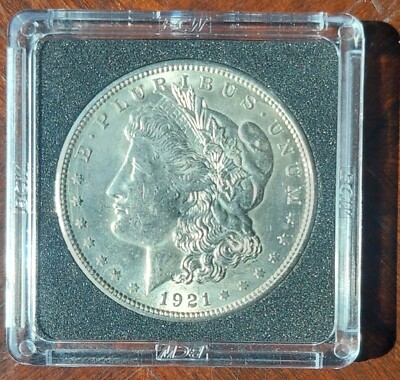 1921 Morgan Silver Dollar with Plastic Protector Case *Uncertified | eBay