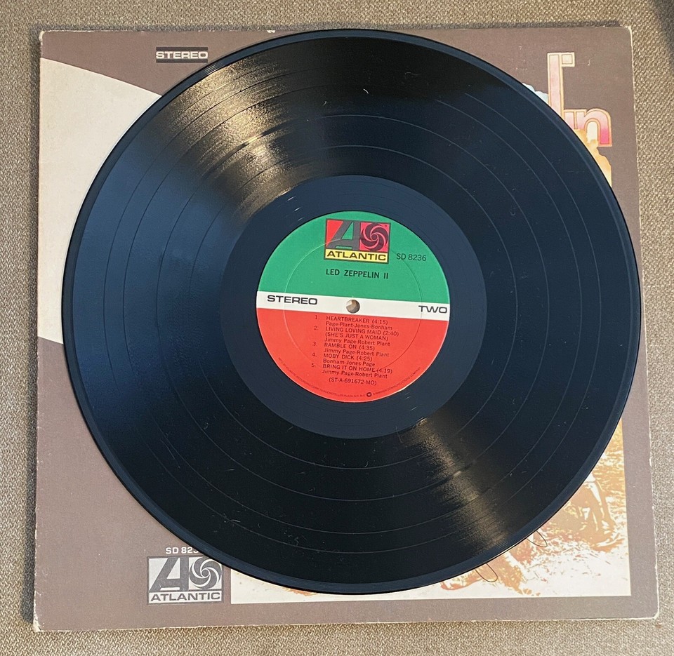 Led Zeppelin II 1974, Atlantic SD 8236 RCA Club LP SIGNED BY ALL 4 ...