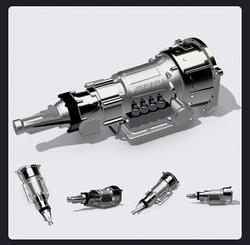 1/24 1/25 scale model car parts 3d Reid PRO MOD transmission MCSdesign ...