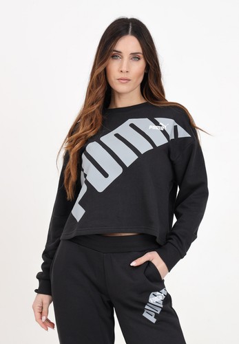 PUMA women's black round neck power crew spring sweatshirts | eBay